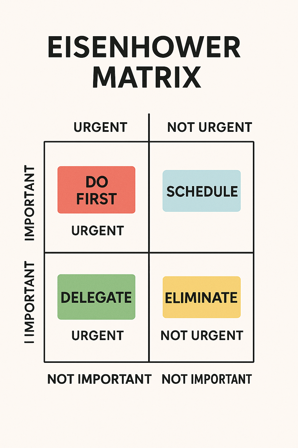 Eisenhower Matrix Framework Template - Wadhwani Foundation
